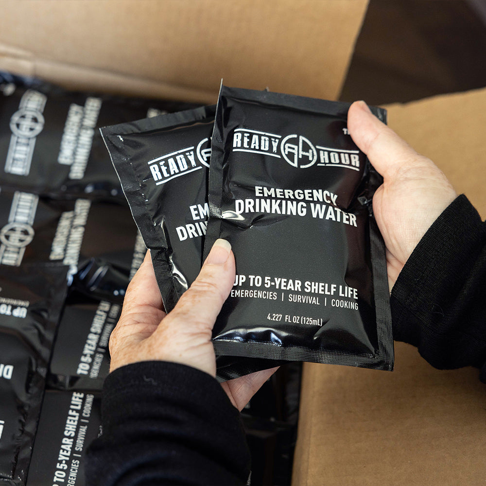 Emergency Drinking Water Pouch Case 4-Pack Bundle (256 pouches) by Rea ...