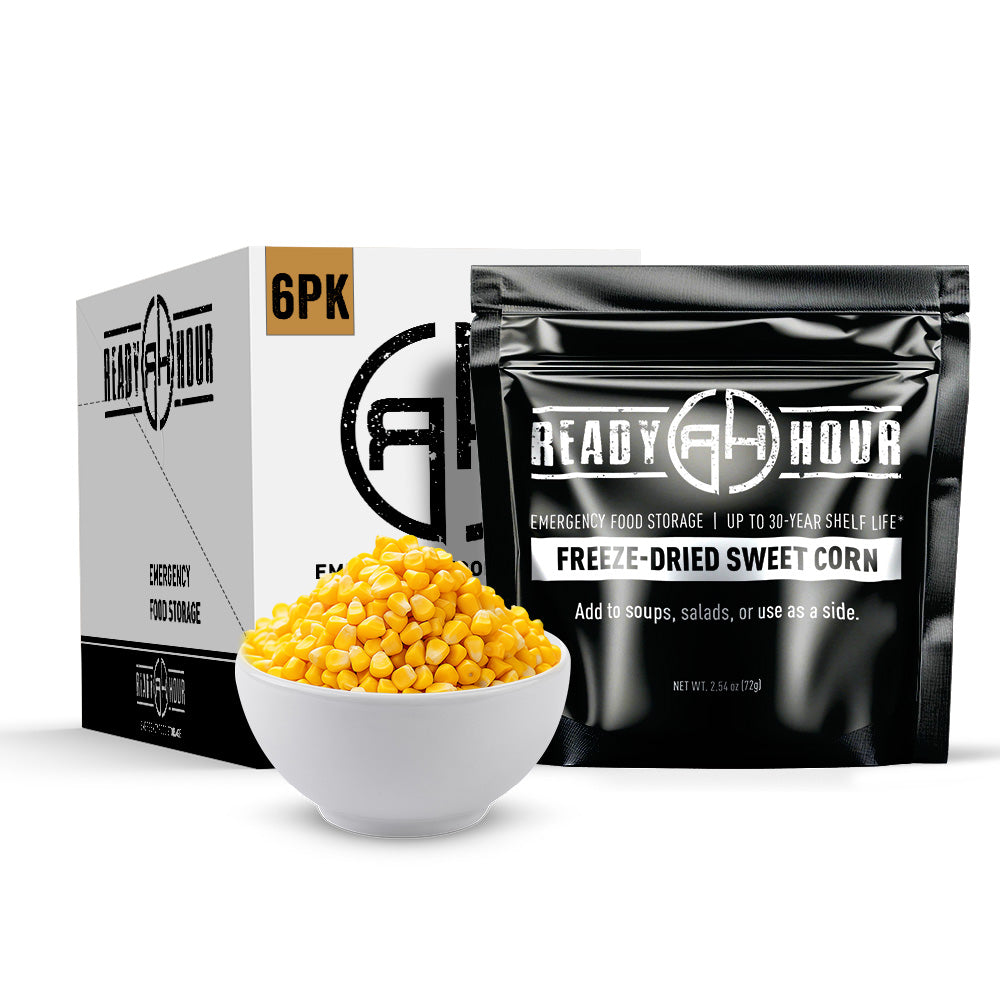 Freeze-Dried Corn Emergency Food Case Pack | Ready Hour Bulk Packages ...