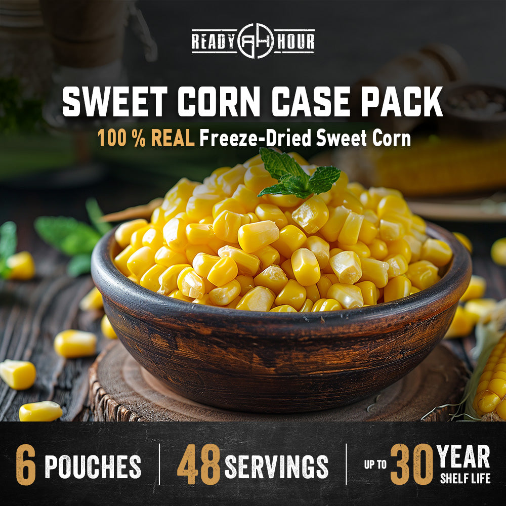 Freeze-Dried Corn Emergency Food Case Pack | Ready Hour Bulk Packages ...