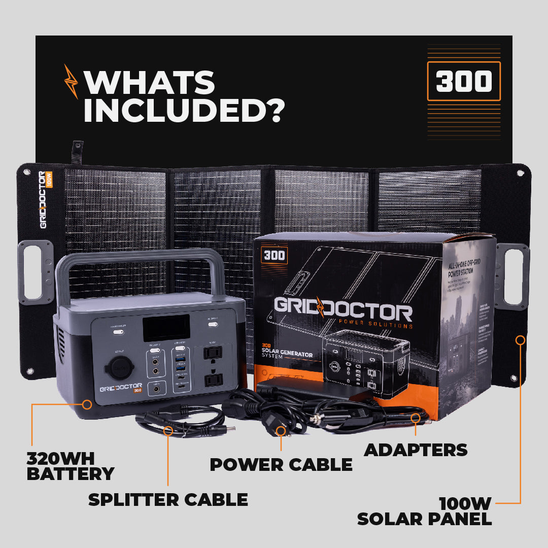 Grid Doctor 300 Solar Generator System + FREE 100W Solar Panel - My ...