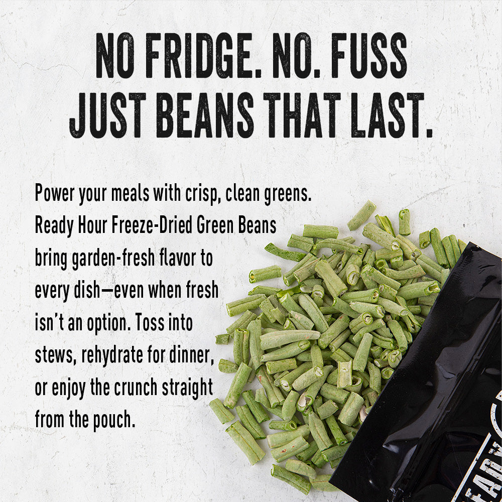 Freeze-Dried Green Beans Emergency Food Case Pack | Ready Hour Bulk ...