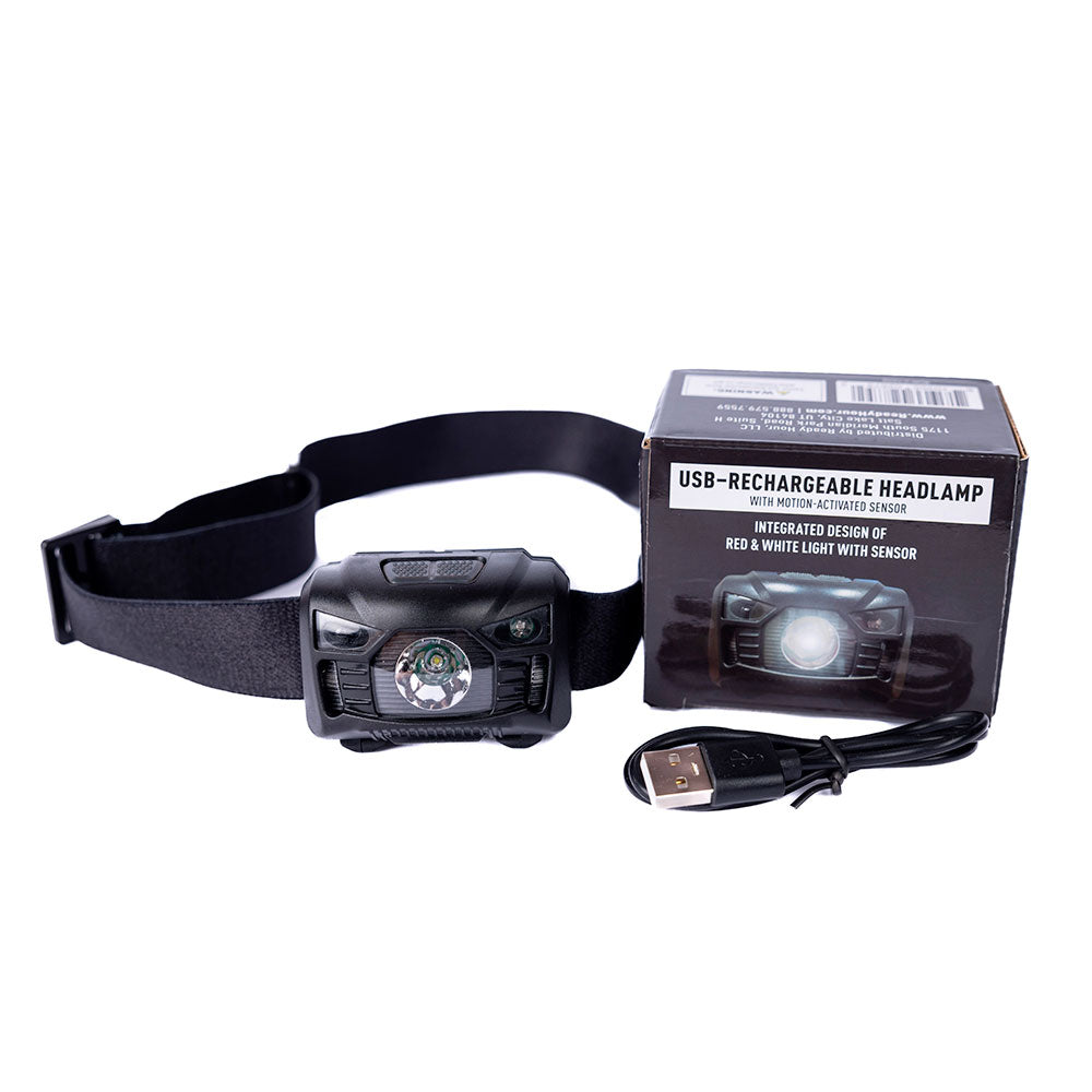 Rechargeable Headlamp with Motion-Sensor Activated Sensor by Ready Hou ...