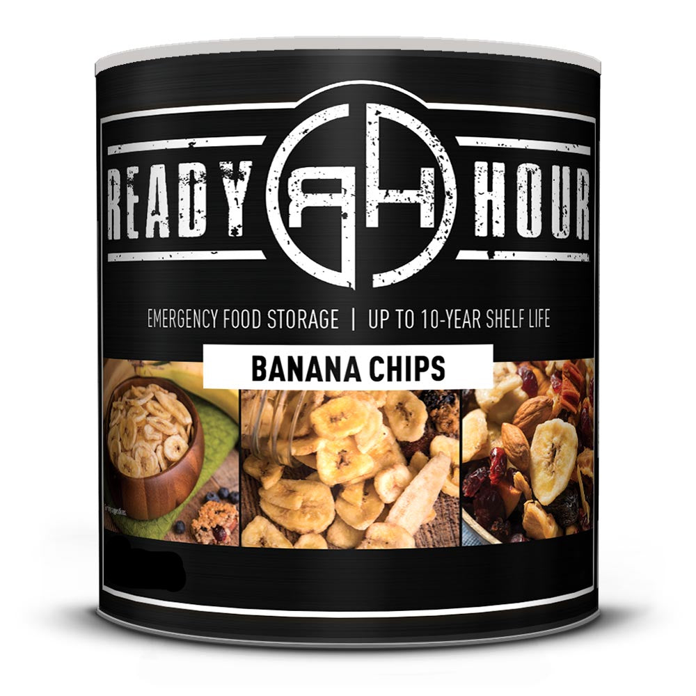 Ready Hour Bulk Banana Chips Can-2 Day Guaranteed Delivery - Single Can ...