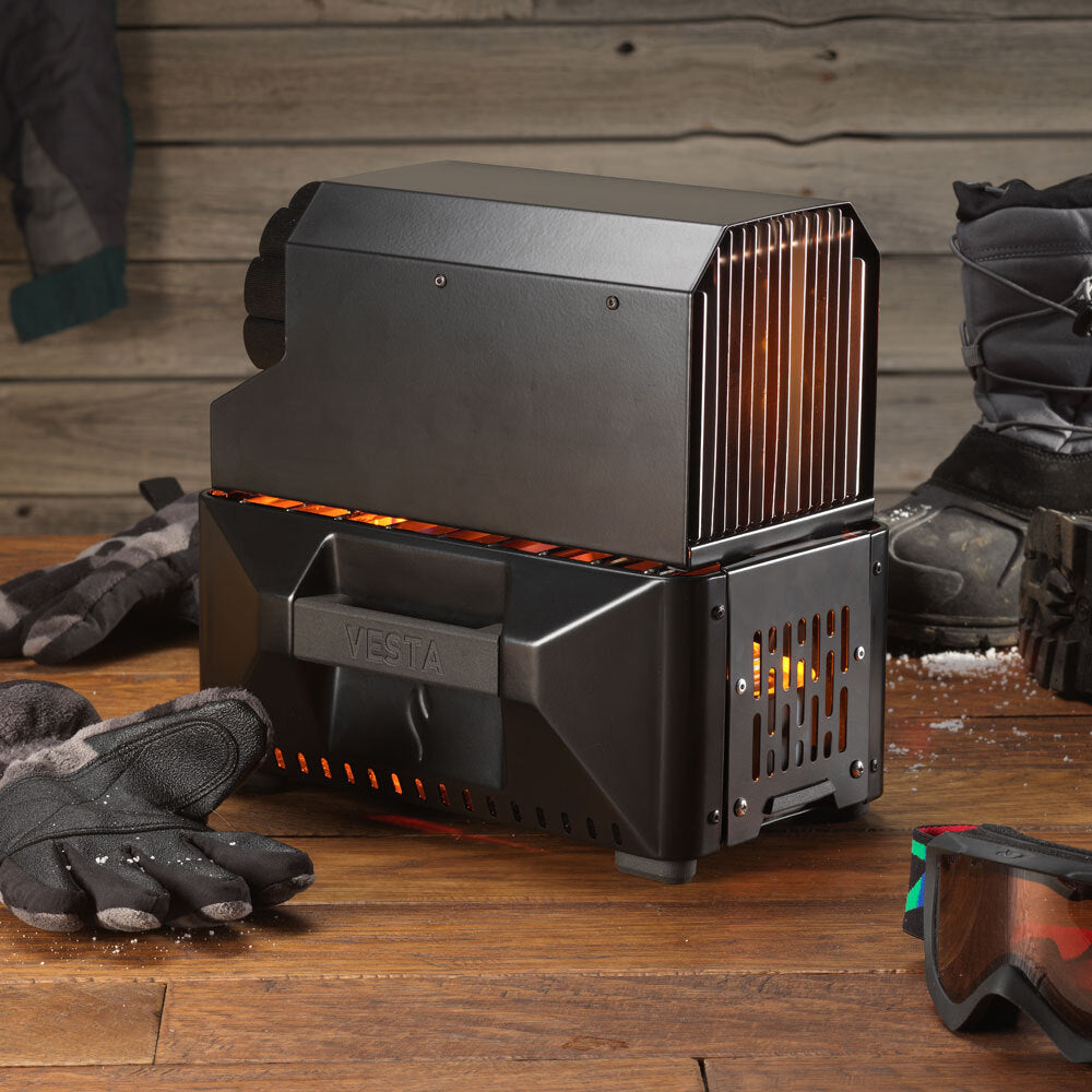 VESTA Self-Powered Indoor Space Heater & Stove PLUS Canned Heat & Cook ...